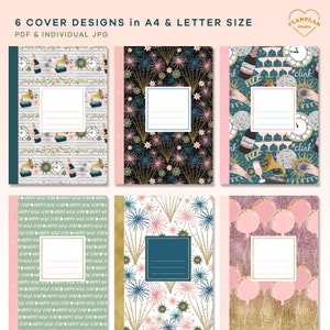 Glittery New Year Digital Planner Cover, New Year Notebook Cover ...