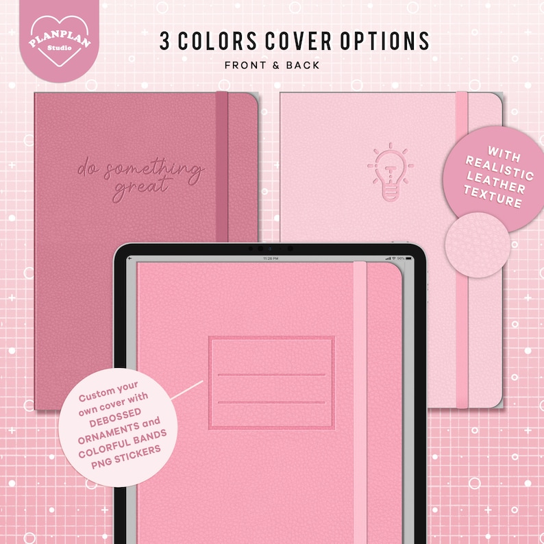Basic Pink Digital Planner Pink Blush Color Ipad Planner - Etsy