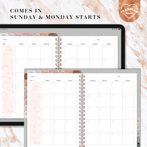Monthly Planner Inserts for Digital Planner or Digital Journal ...