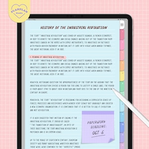12 Tab Digital Notebook in Pastel Colors, Hyperlink PDF, Lined, Grid ...