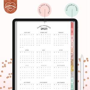 Digital Life Planner, Goodnotes Planner Undated, Rosegold Pastel ...