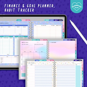 Kawaii Digital Planner, iPad Planner, Cute Goodnotes Planner, Rainbow ...