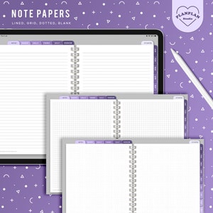 Basic Lilac Digital Planner, Purple Lavender Color iPad Planner ...