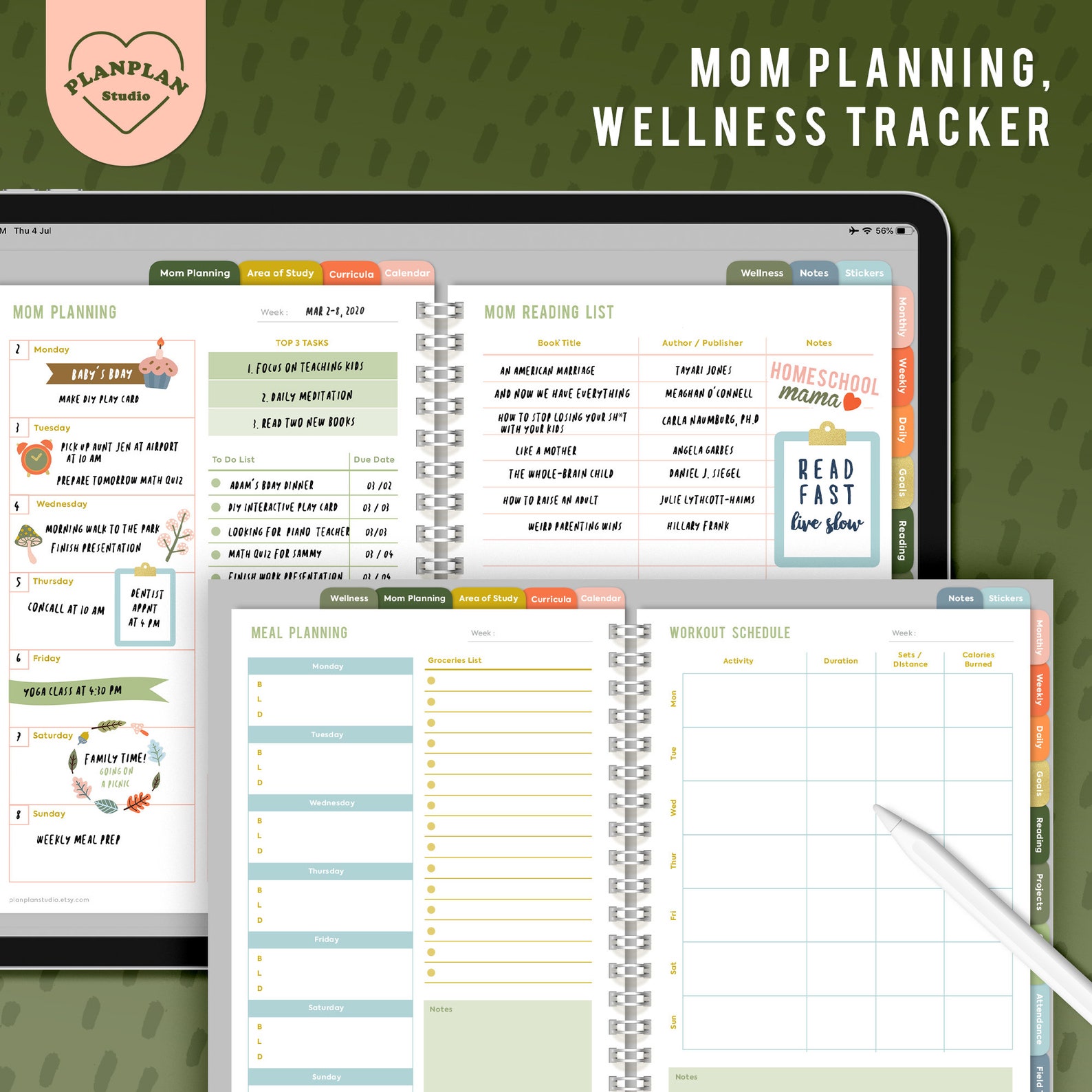 Homeschool Digital Planner, Learning at Home Digital Planner ...