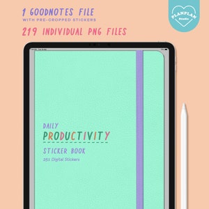 Daily Productivity Digital Planner Stickers for Goodnotes, Digital ...