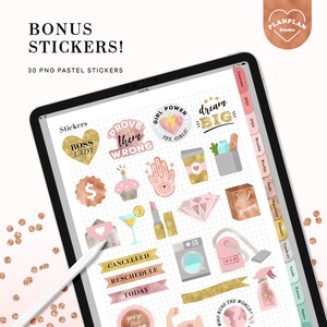 Digital Life Planner, Goodnotes Planner Undated, Rosegold Pastel ...
