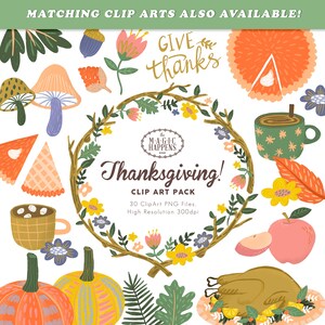 Thanksgiving Planner Stickers, November Digital Stickers, Autumn ...