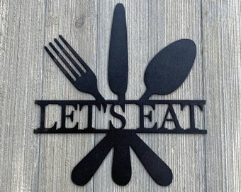 Metal Eat Sign - Etsy