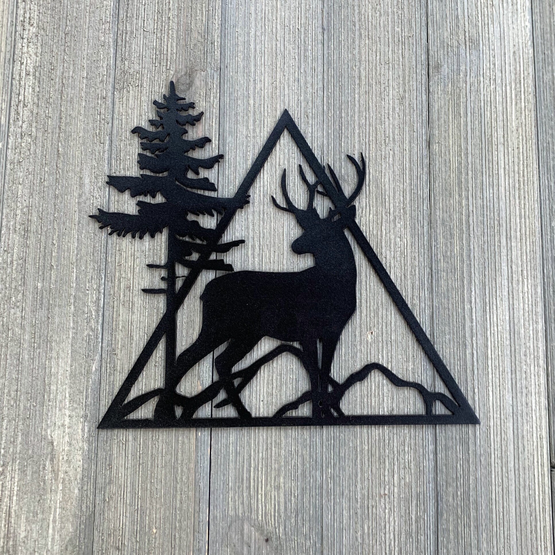 Animal Scene Metal Sign Cutouts - Powder Coated Metal Wilderness Scene ...