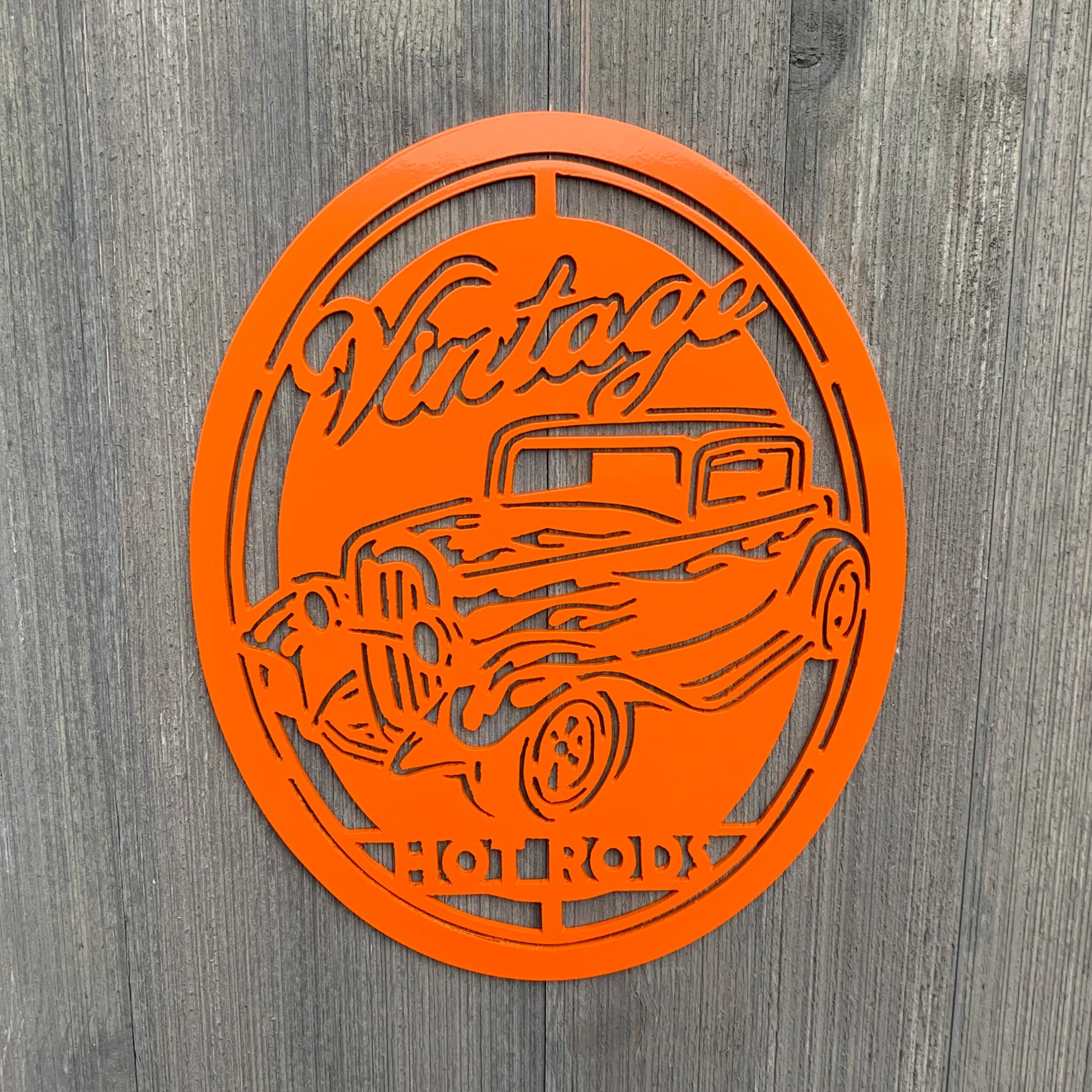 Vintage Hot Rod Metal Sign Cutout | Etsy