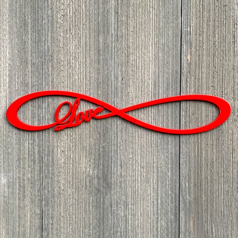 Love Infinity Sign Metal Sign Cutout | Etsy