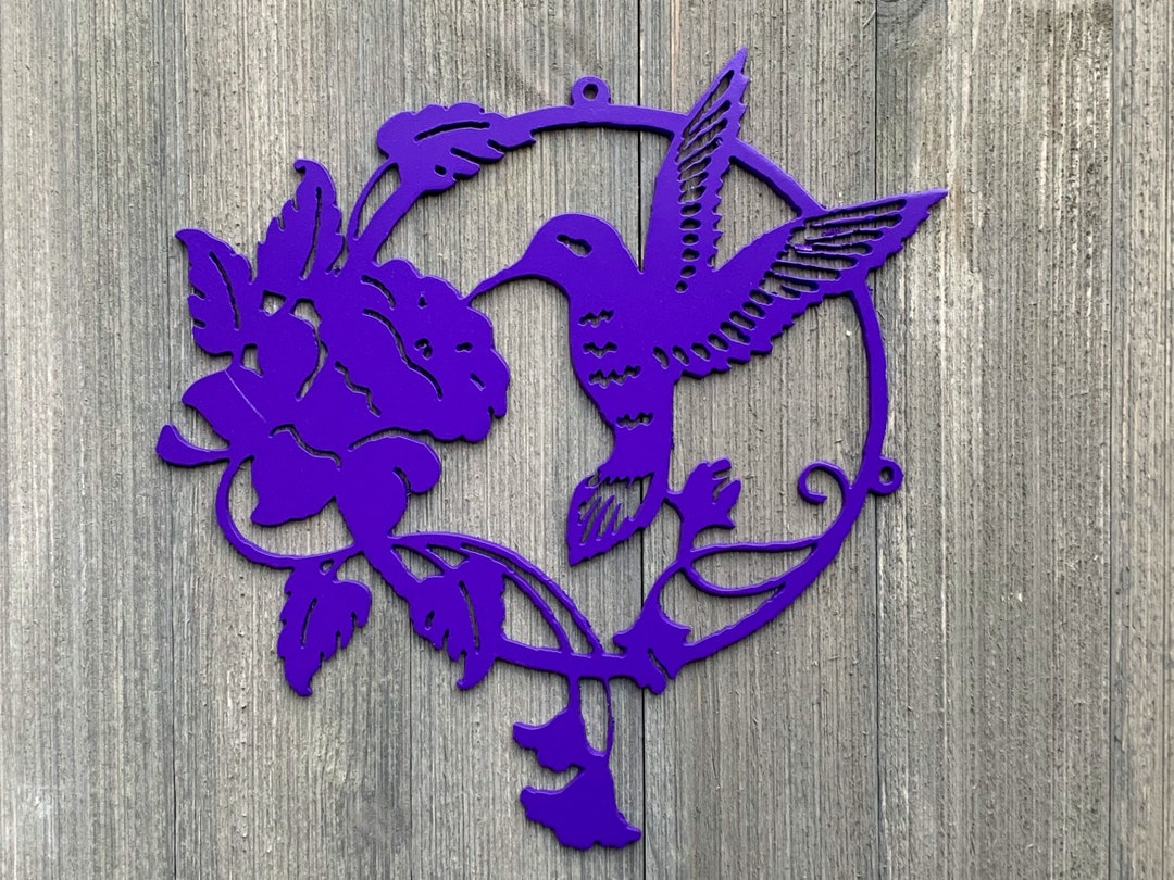 Hummingbird Metal Sign Cutout - Nature's Beauty Metal Sign - Powder ...