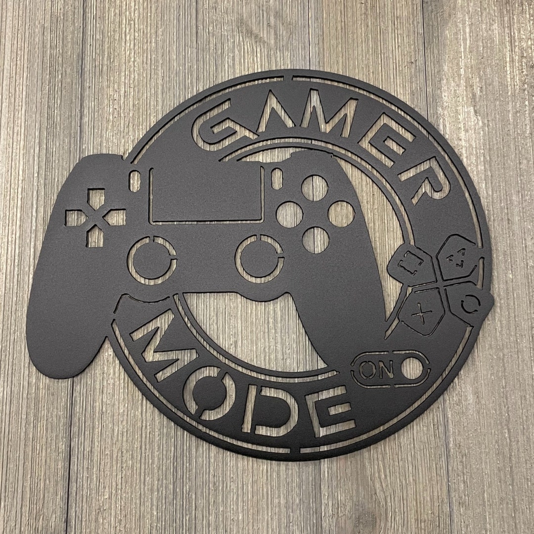 Gamer Mode Metal Sign - Game Room Decor - Etsy