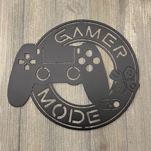 Gamer Mode Metal Sign - Game Room Decor - Etsy