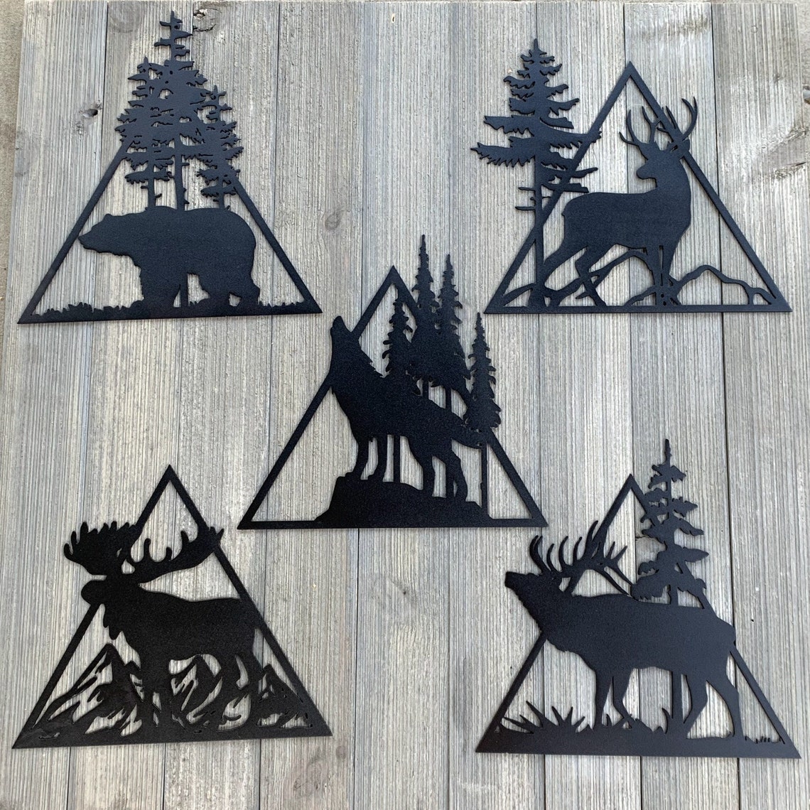 Animal Scene Metal Sign Cutouts Powder Coated Metal - Etsy
