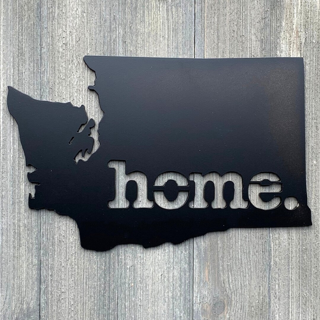 Washington State Home Metal Sign - Powder Coated Wall Art for Any Room ...