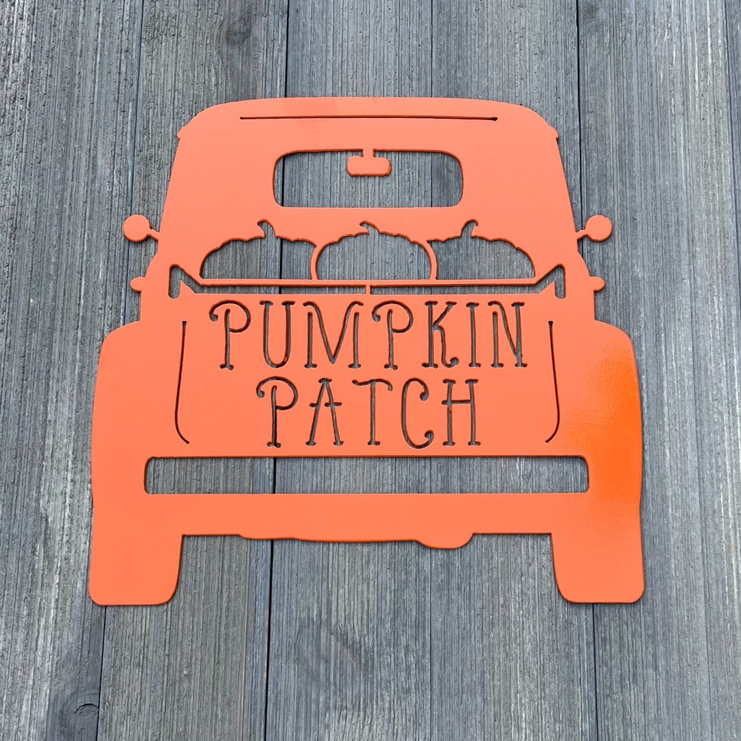 Pumpkin Patch Truck Metal Sign Cutout - Vintage Pumpkin Patch Truck ...