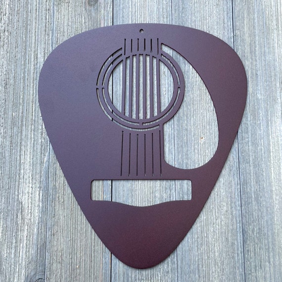 Acoustic Guitar Pick Metal Sign Cutout - Etsy