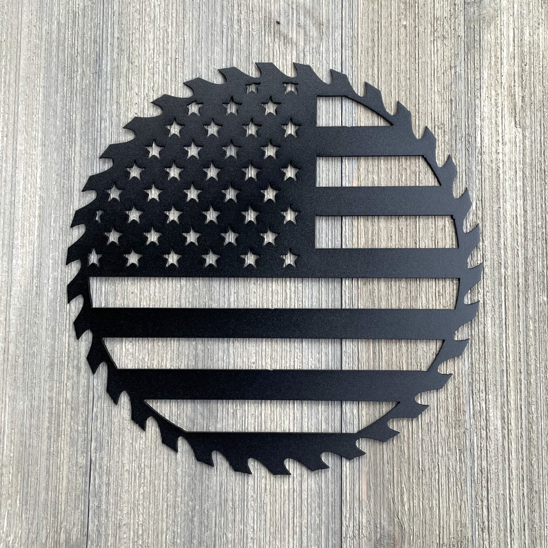 Sawblade Flag Metal Sign Cutout | Etsy