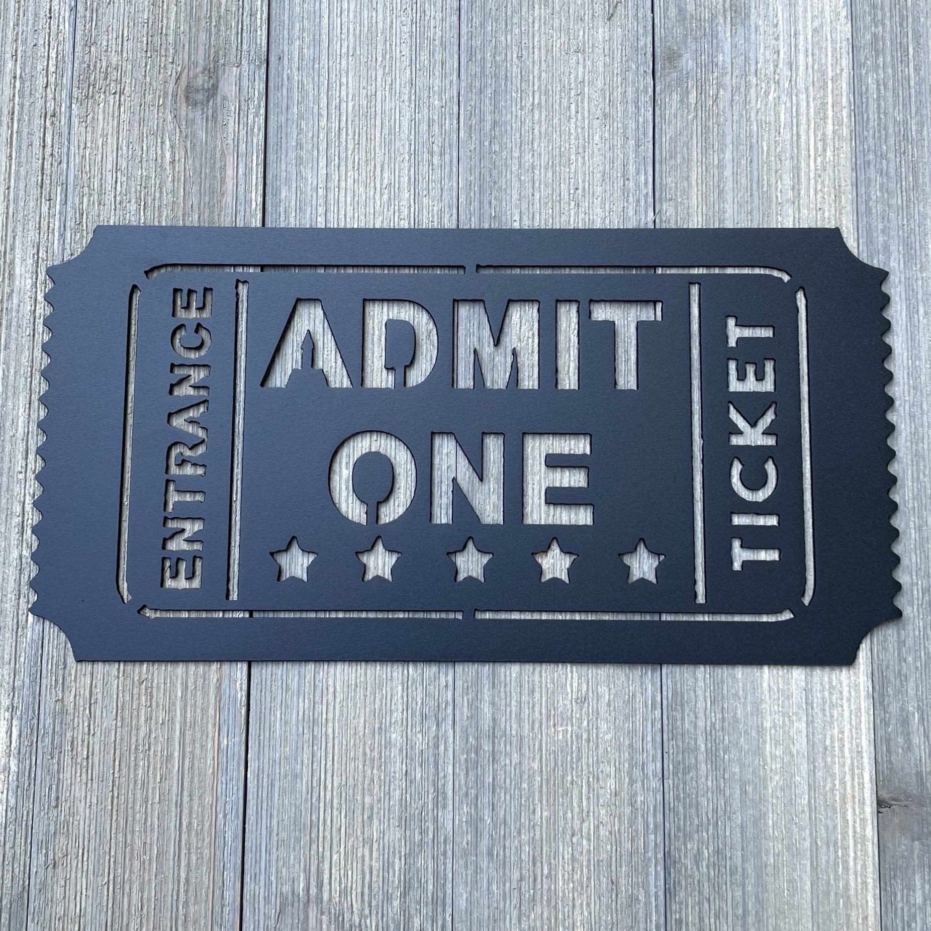 Admit One Movie Theater Ticket Metal Sign Cutout-Experience the Magic of Movies | eBay