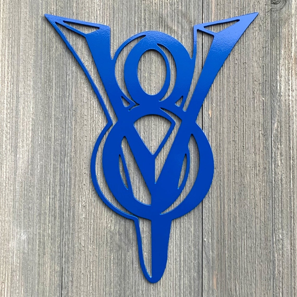 V8 Logo Metal Sign Cutout V8 Powder Coated Metal Sign - Etsy