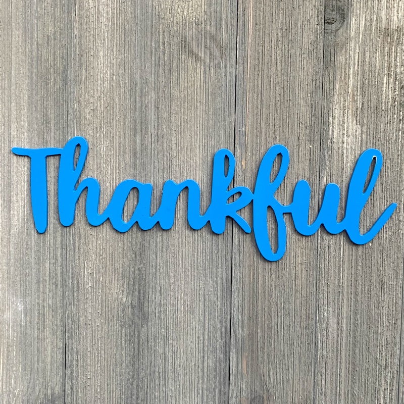 Metal Thankful Sign - Etsy