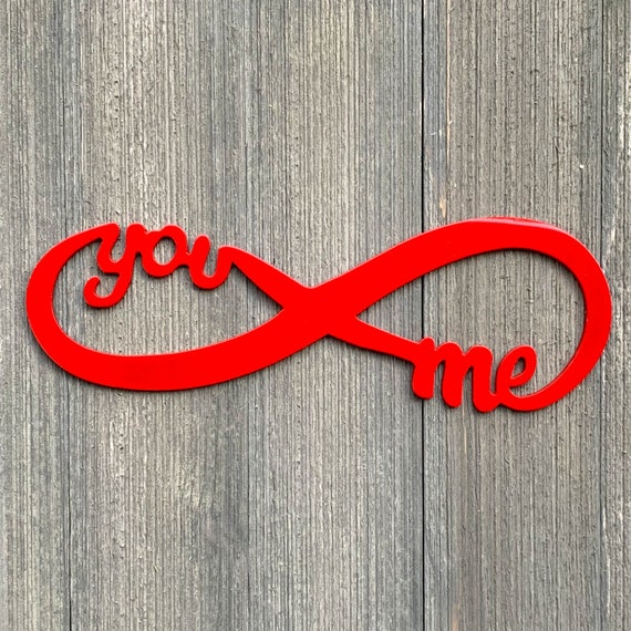 You and Me Infinity Metal Sign Cutout | Etsy