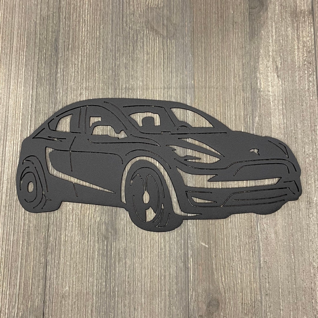 Tesla Model Y Metal Sign Cutout - Etsy