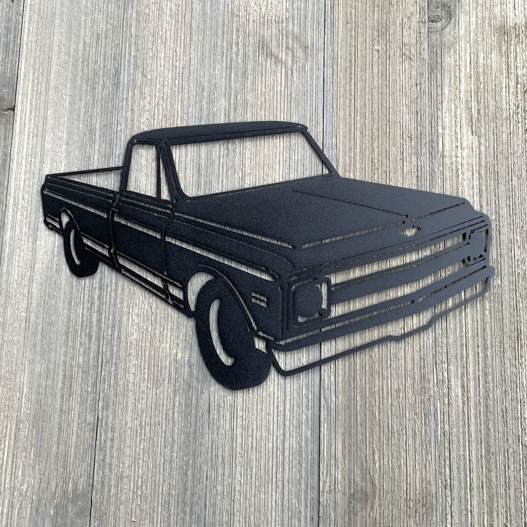 1970 Chevy C10 Metal Sign Cutout - '70 C10 Powder Coated Metal Sign ...