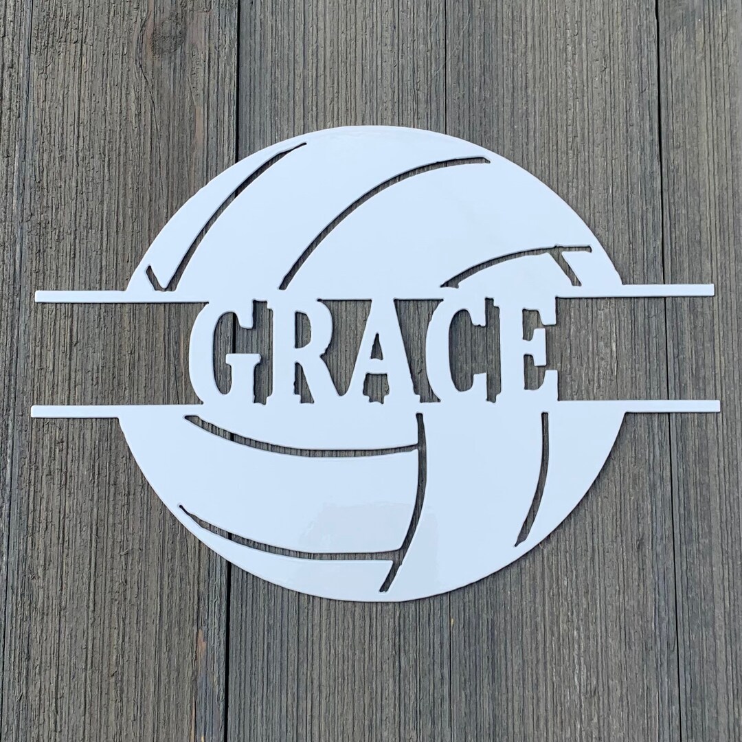 Personalized Volleyball Monogram Metal Sign - Custom Volley Ball Name ...