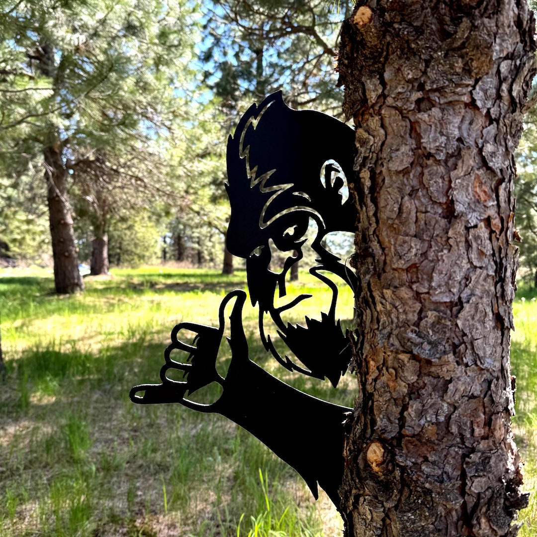 Peek-a-boo Hang Loose Bigfoot Metal Sign – Hang Loose Edition - Shaka ...