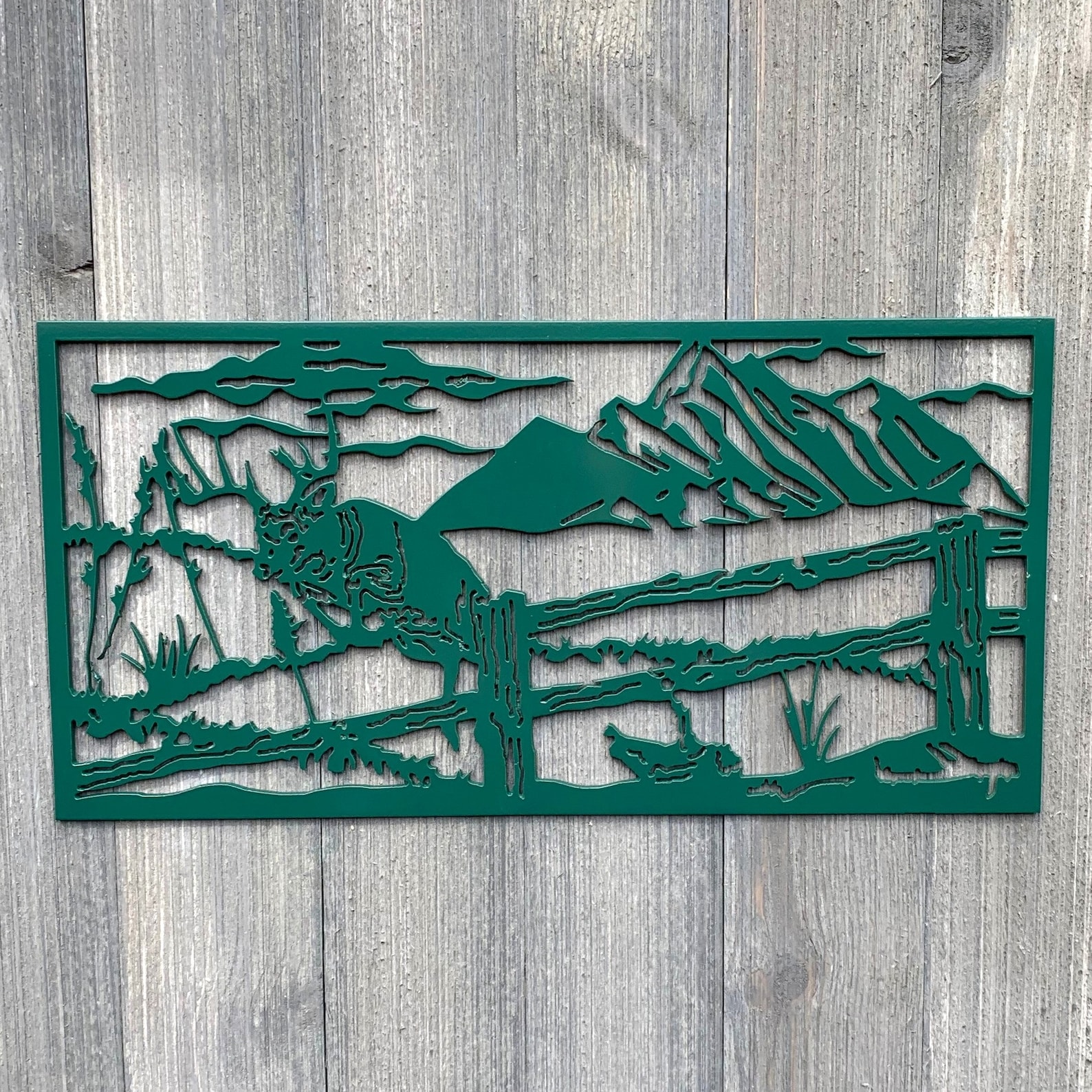 Deer Jumping Fence Metal Sign Cutout Powder Coated Metal - Etsy