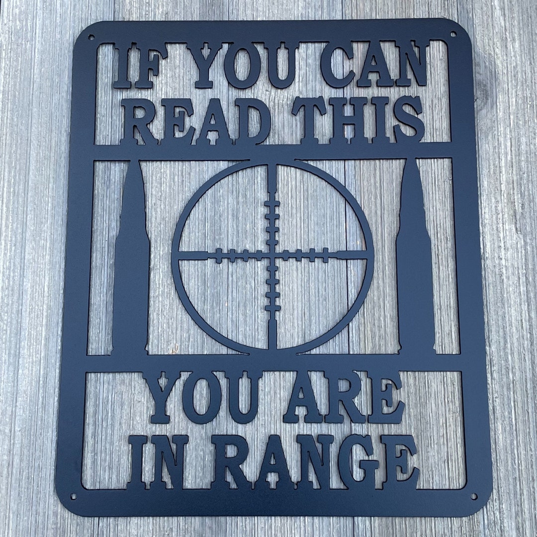 In Range Alert: Metal Sign Cutout for Shooting Enthusiasts - No ...