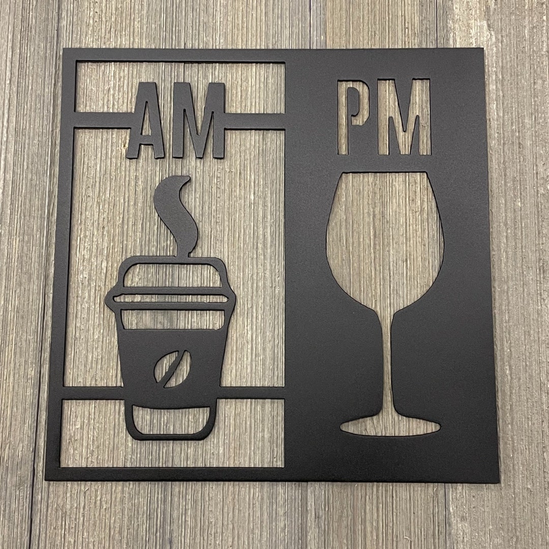 AM/PM - Day & Night Beverage Time Metal Sign - Etsy