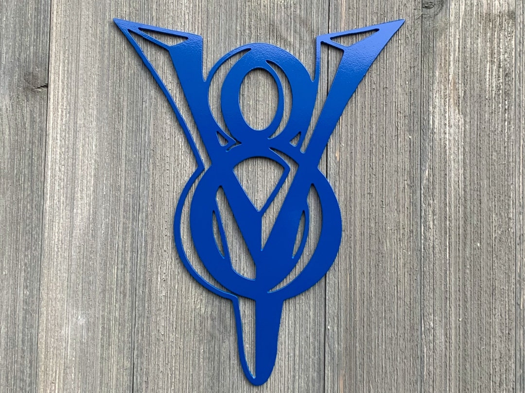 V8 Logo Metal Sign Cutout - V8 Powder Coated Metal Sign - Classic ...