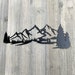 Mountain Silhouette Metal Sign Cutout - Powder Coated Metal Mountain ...