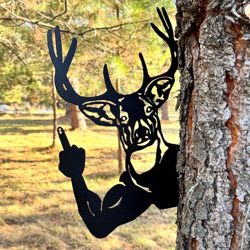 Deer With Finger - Etsy