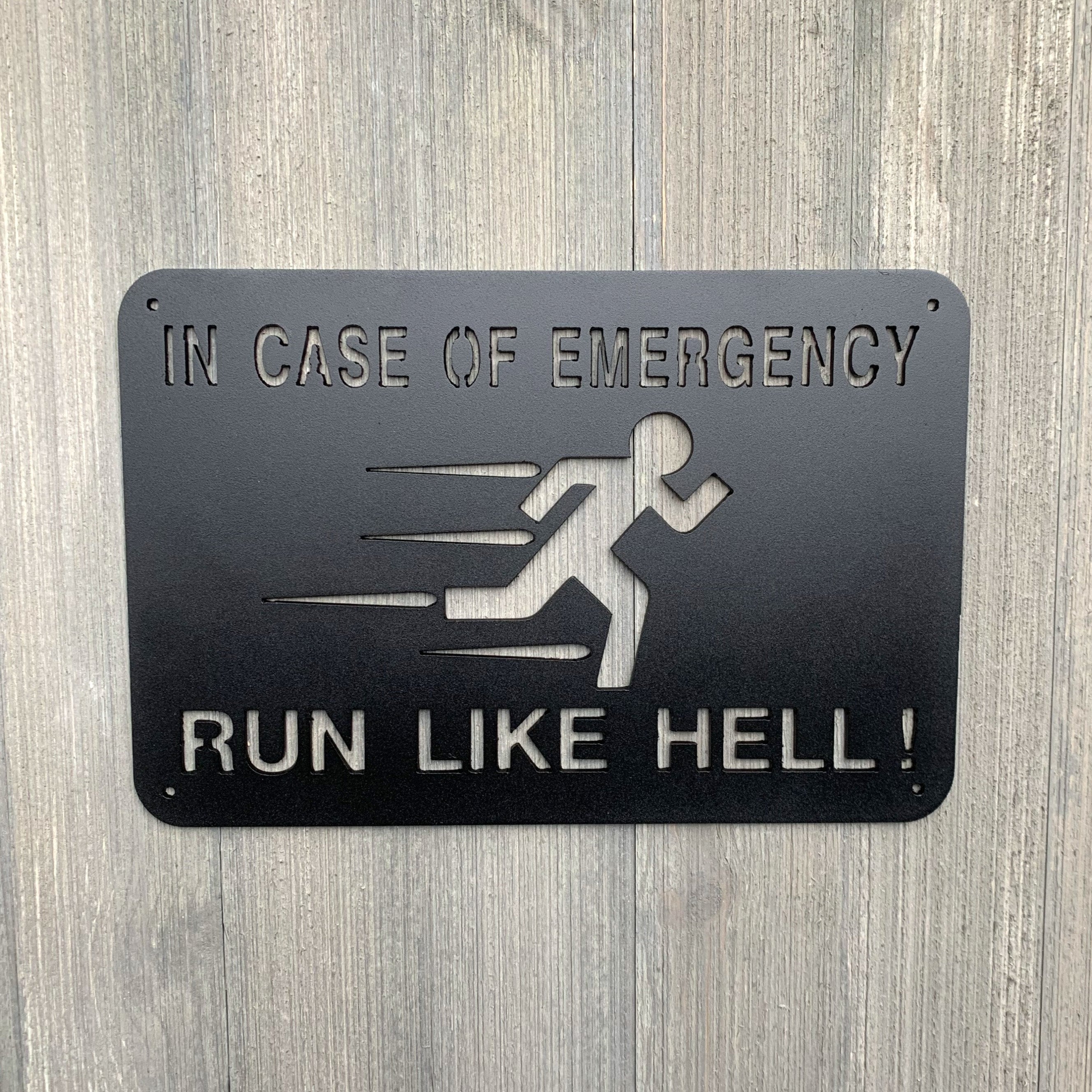 In Case of Emergency Metal Sign Cutout | Etsy