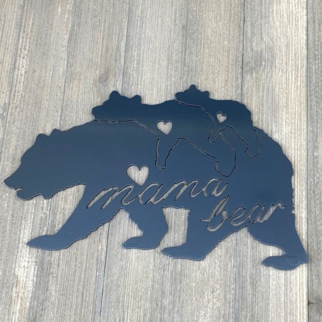 Mama Bear Metal Sign Cutout - Mama Bear Sign - Powder Coated Metal ...