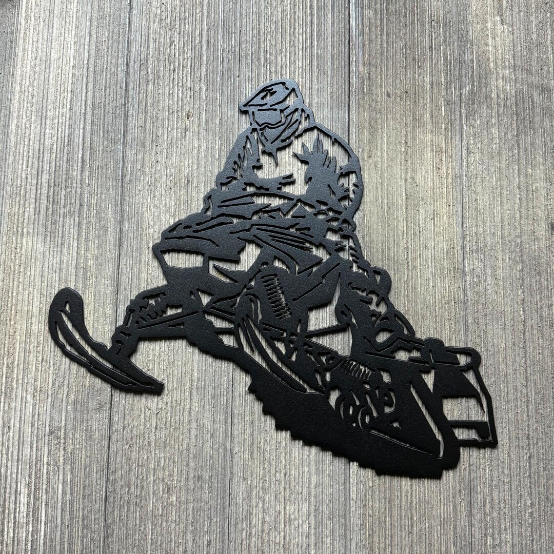 Snowmobile With Rider Metal Sign – Adventure Wall Art - Etsy