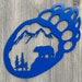 Bear Paw Scenic Metal Sign Cutout - A Powder Coated Metal Sign ...