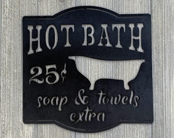 Metal Bath Sign - Etsy