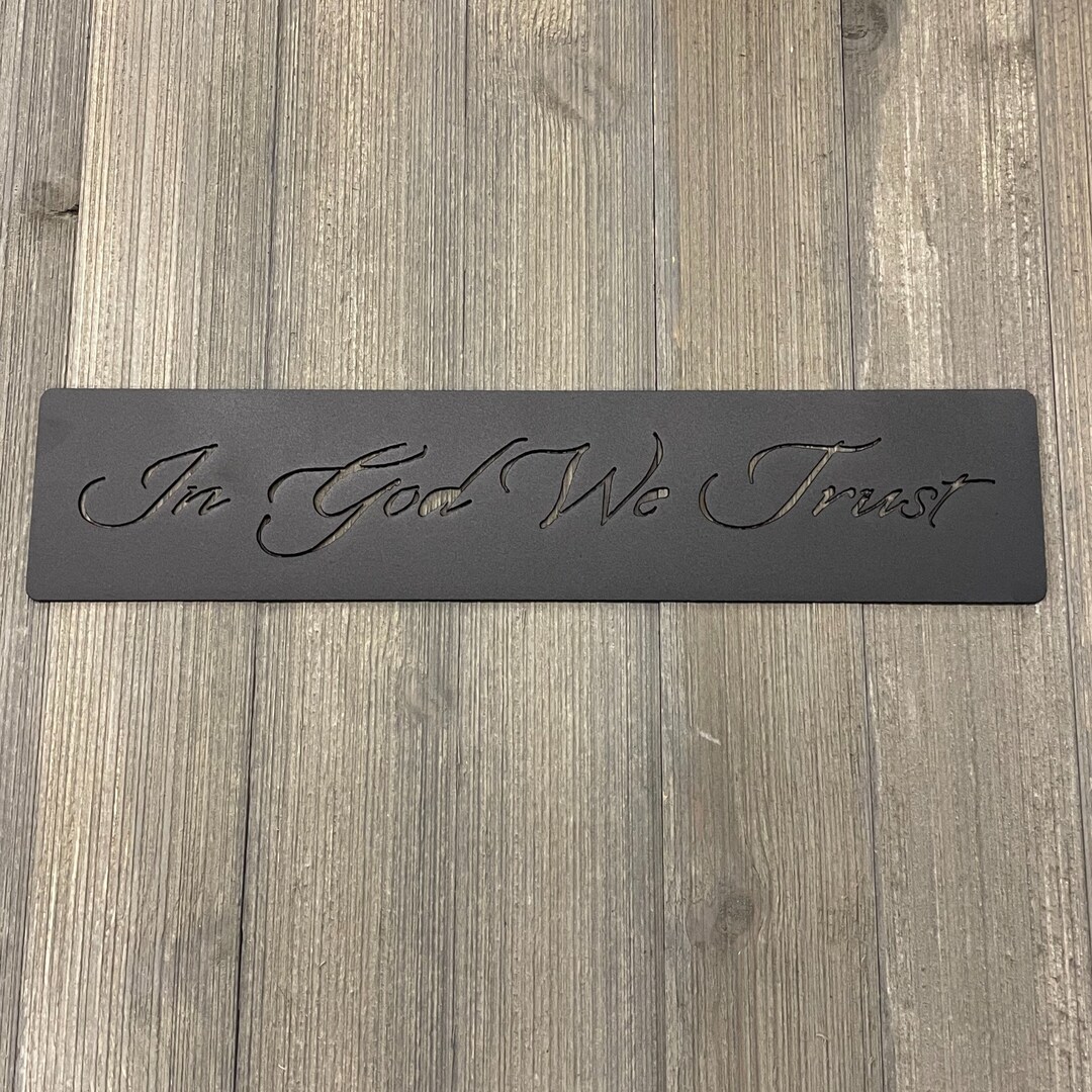 In God We Trust Metal Sign - Etsy