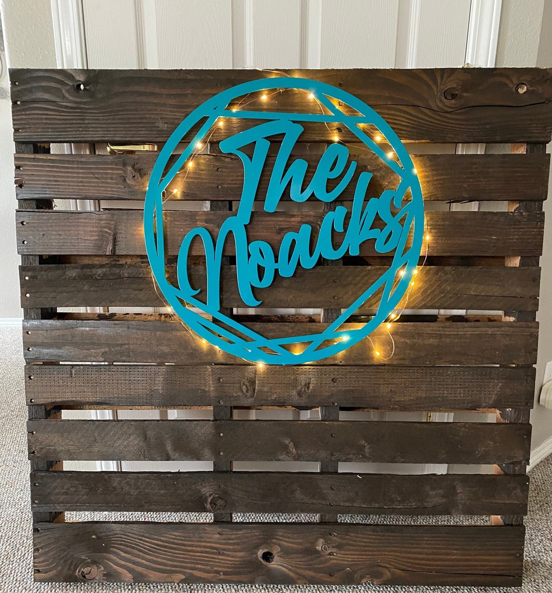 Personalized Family Name Monogram - Custom Geometric Name Sign ...