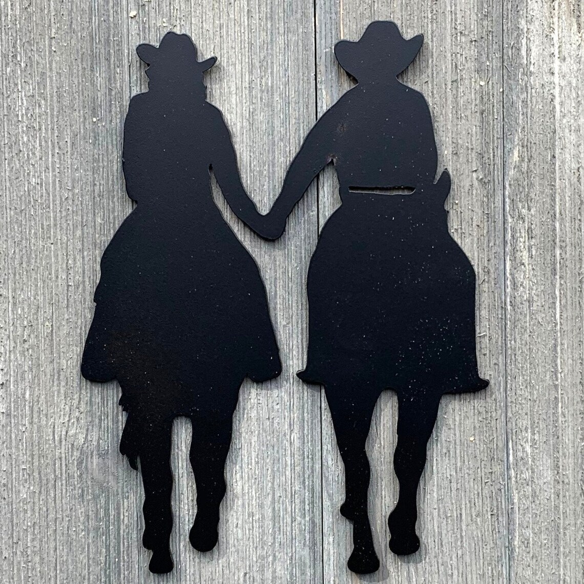 Mounted Couple Metal Sign Cutout | Etsy