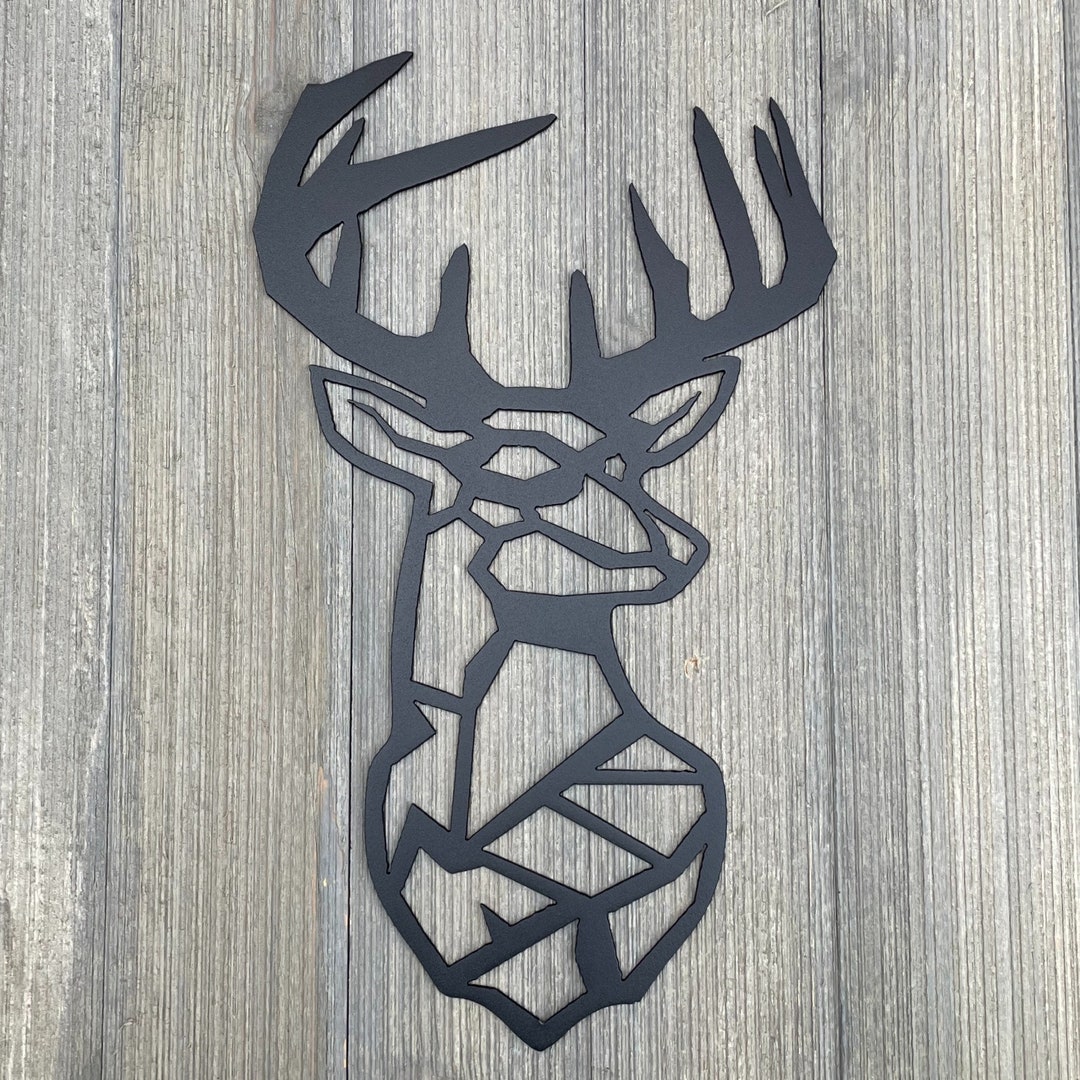 Abstract Deer: Geometric Buck Deer Metal Sign - Etsy
