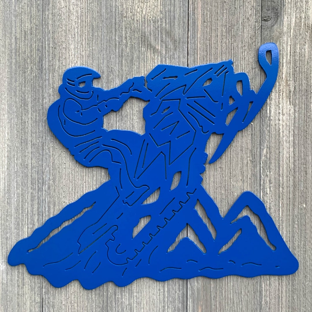 Snowmobile Scene With Mountains Metal Sign Cutout - Powder Coated Metal ...