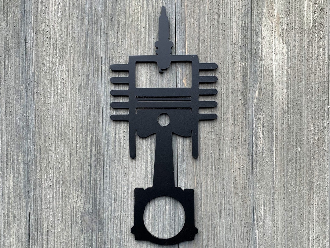 Piston and Cylinder Metal Sign Cutout - Classic Piston and Cylinder ...