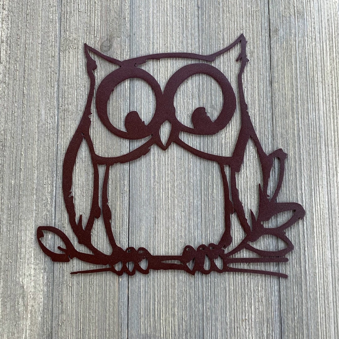 Owl Metal Sign Cutout -bring the Wisdom and Beauty of the Owl Into Your ...