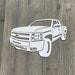 Chevy Silverado Metal Sign Cutout - Powder Coated - Realistic Design ...